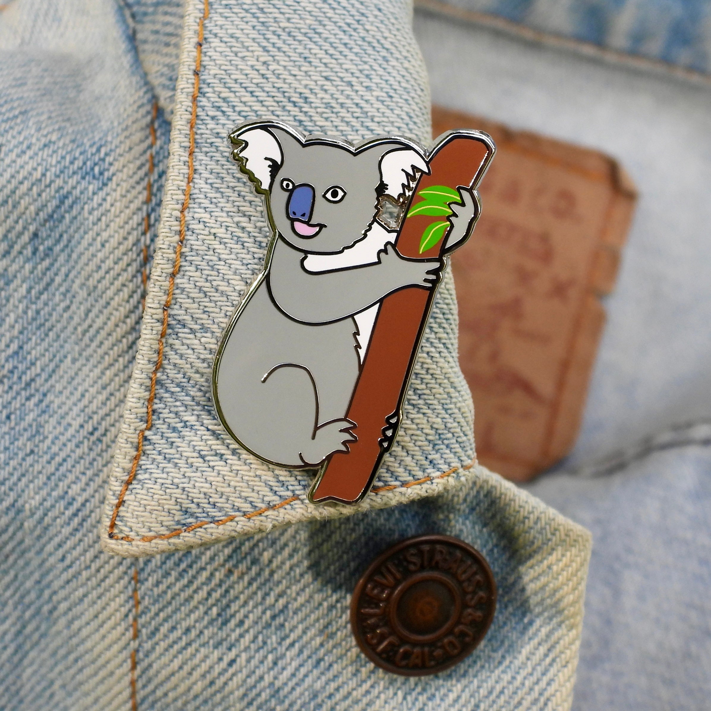Koala on a Branch pin – Bush Bling