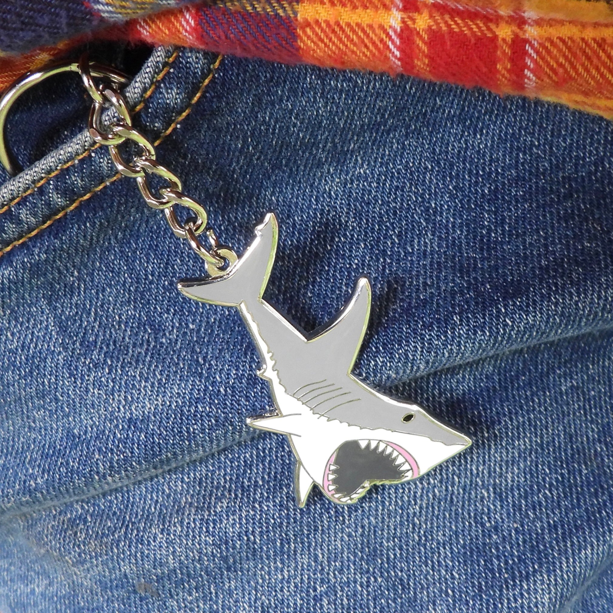 Great White Shark Keychain – Bush Bling