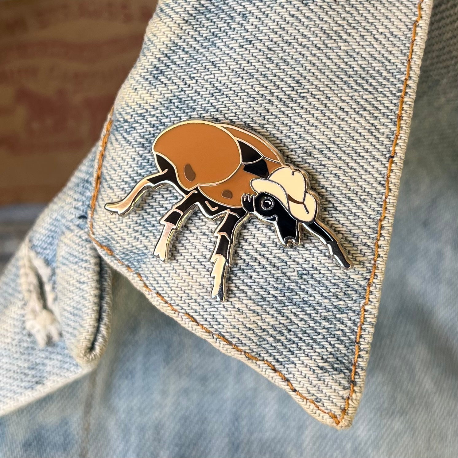 Cowboy Beetle pin – Bush Bling